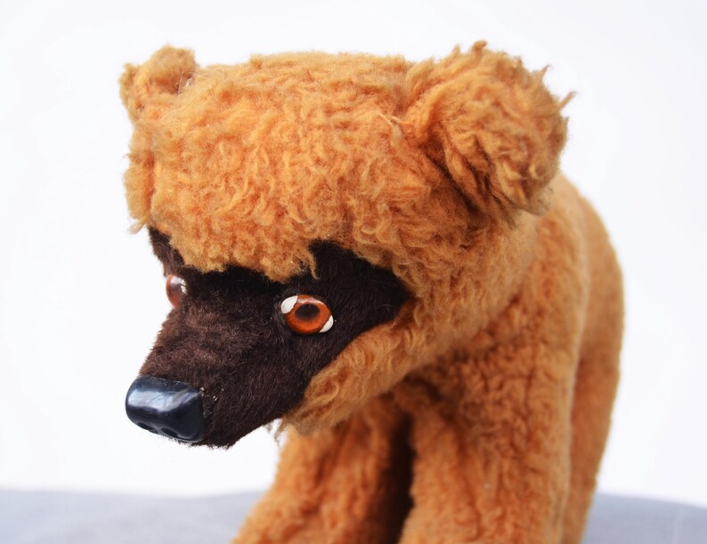 Vintage From 1970's Carnival Brown Bear Toy Mohair Teddy Walking Bear ...