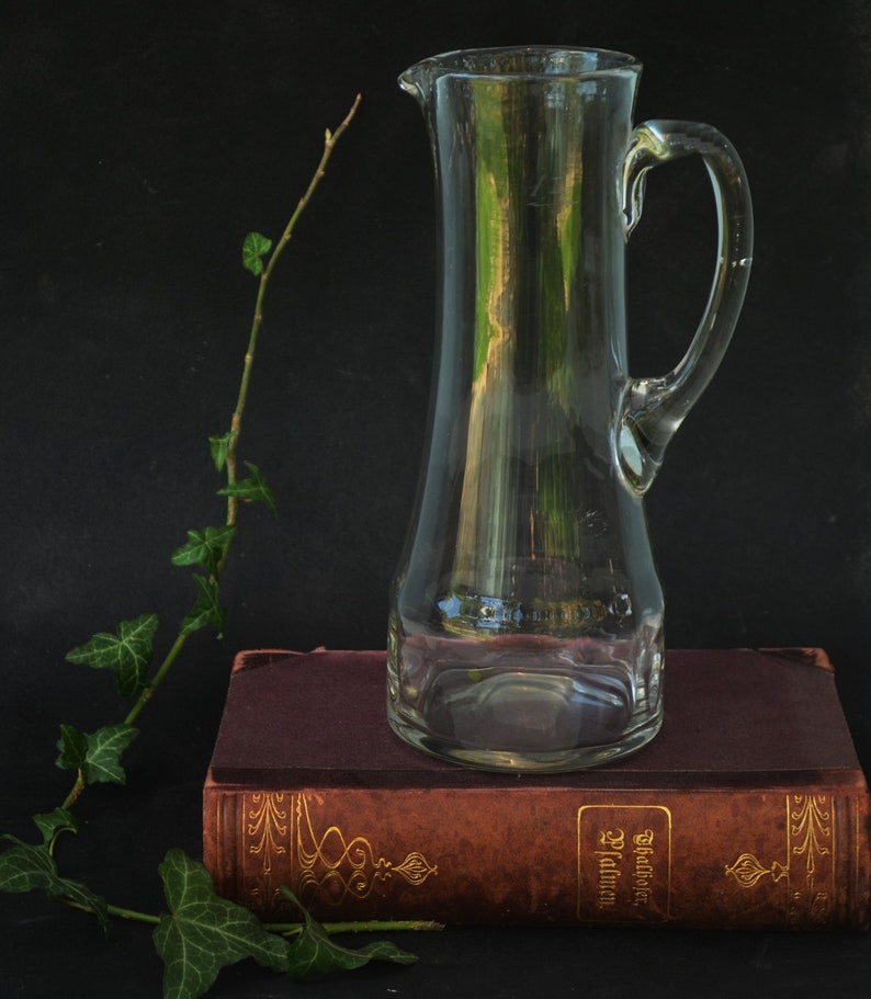 Blown Glass French Bistro Pitcher Art Nouveau Era Decanter 1 L - Etsy