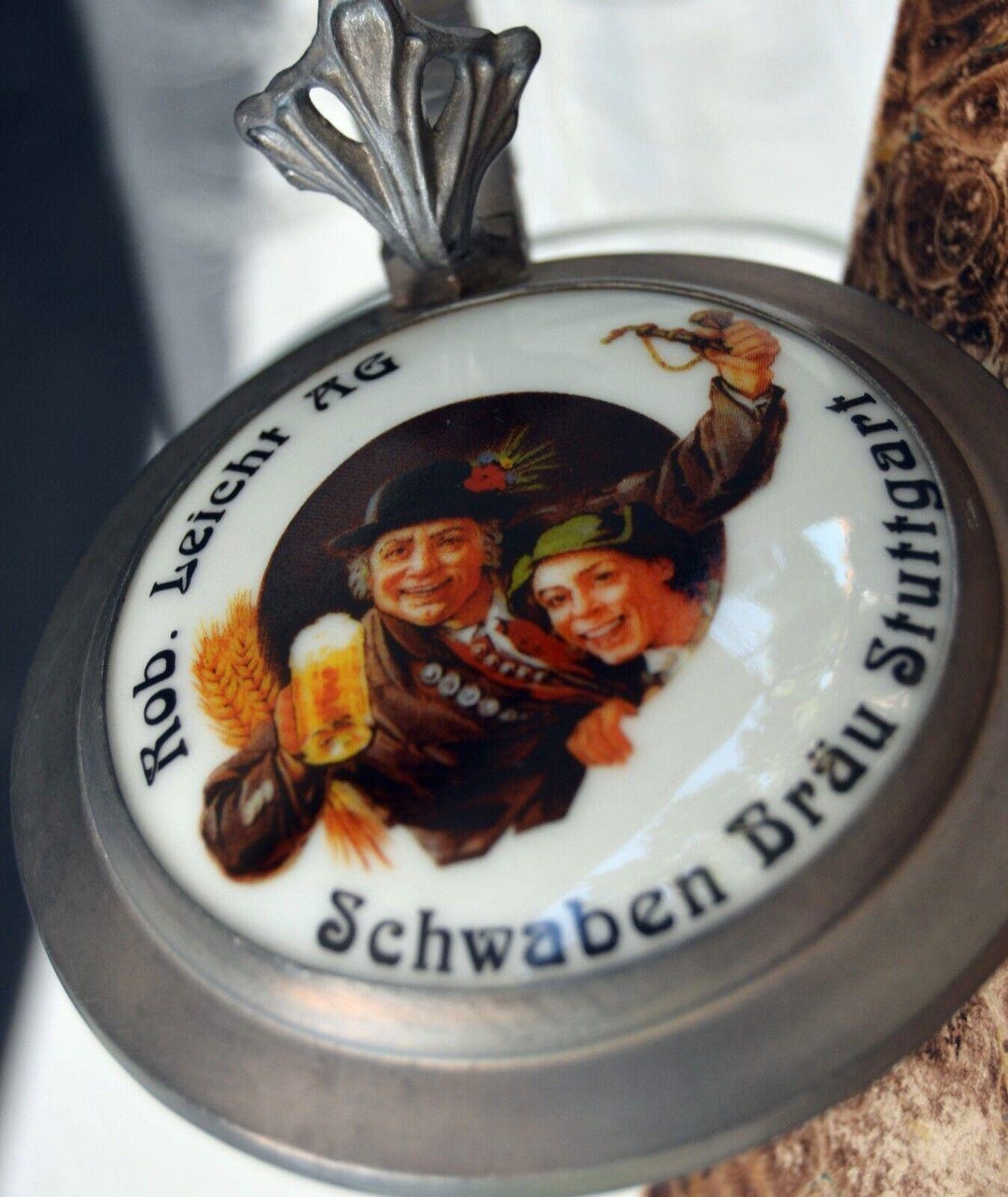 German Beer Mug Clear Glass Art Nouveau Style Rastal Bitburger - Etsy