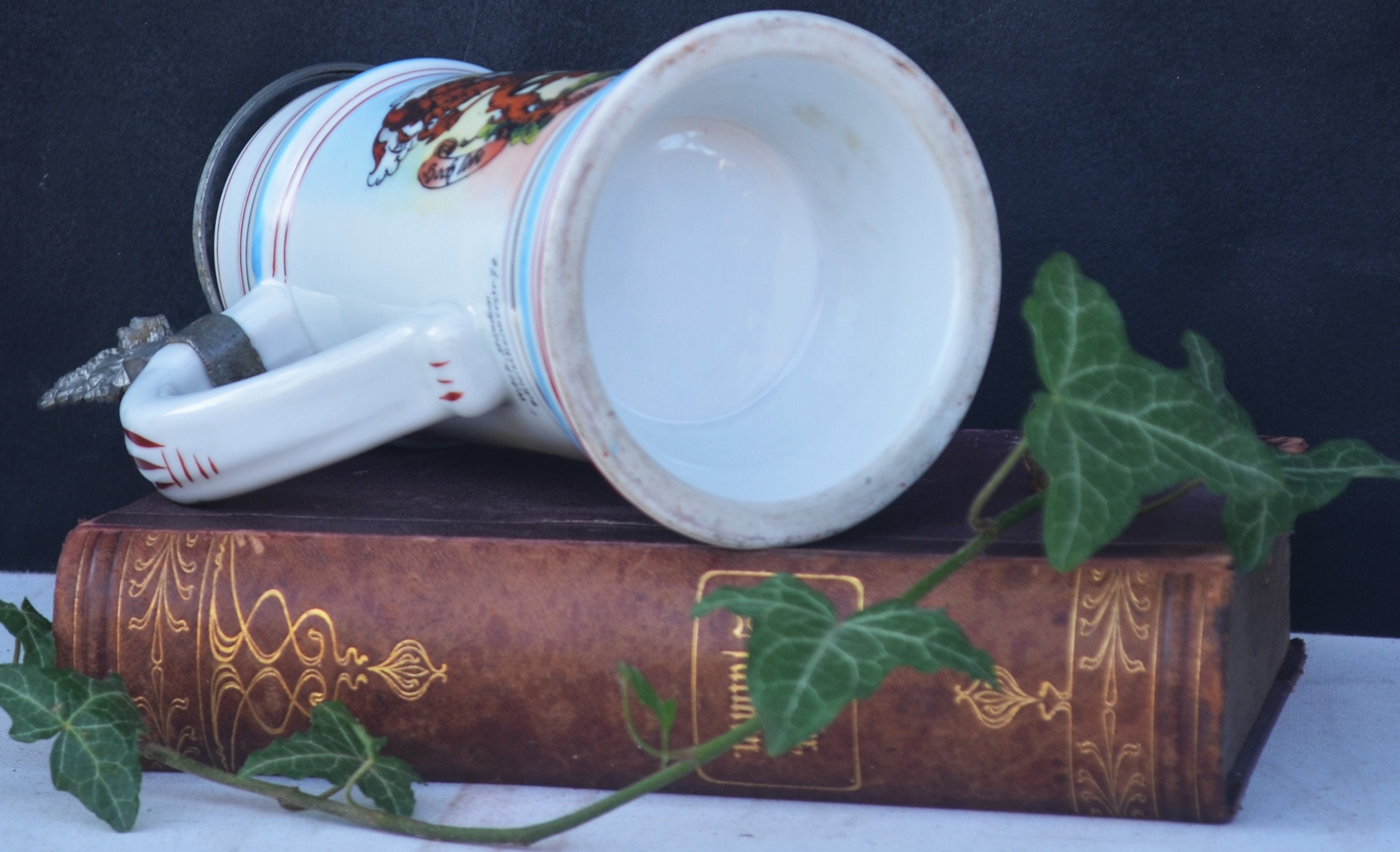 WW1 Regimental Bier Stein Lithophane Imperial German Military Soldier ...