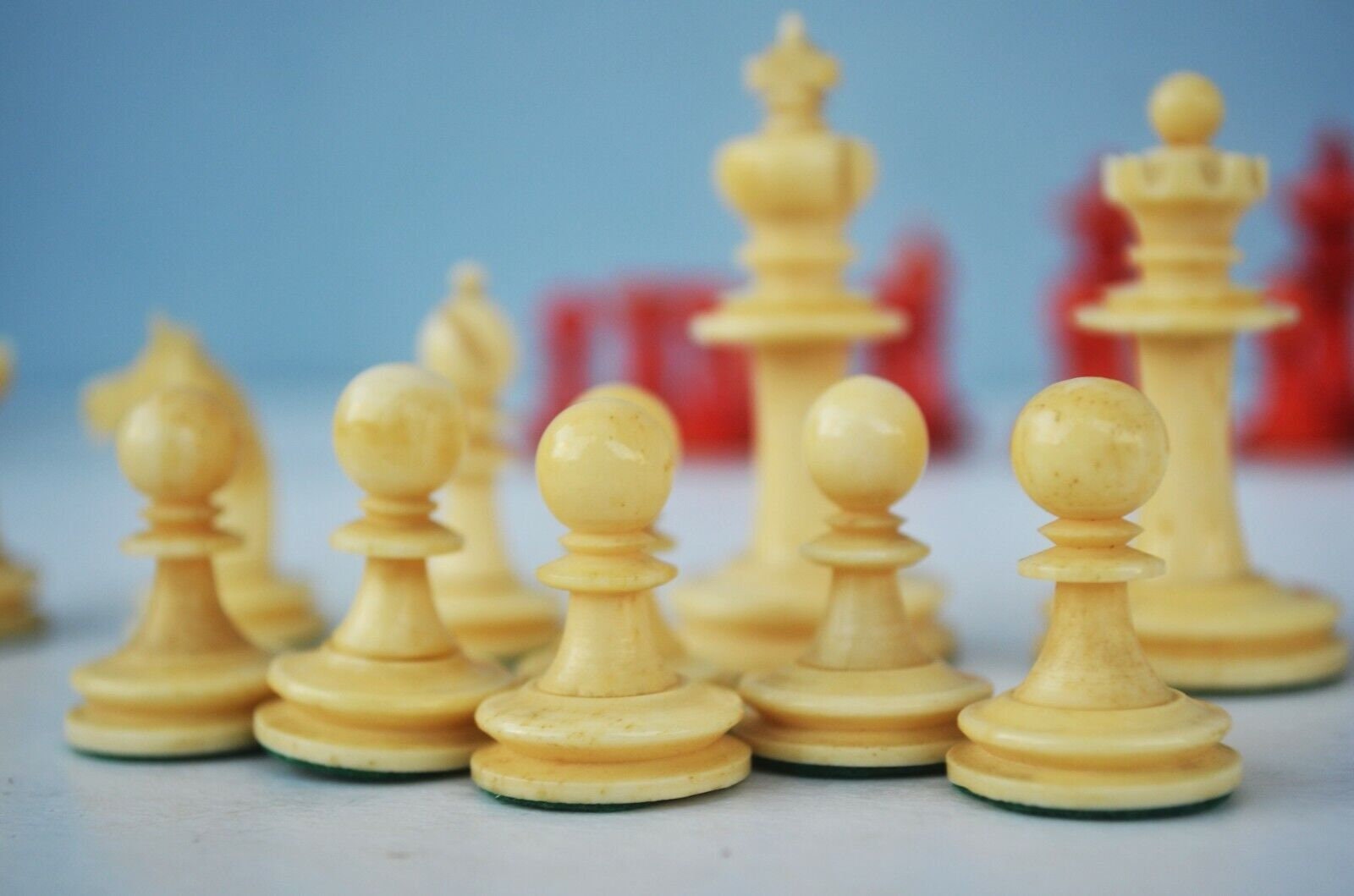 Carved Bovine Bone Chess Set Staunton Uhlig Made King 62 Mm - Etsy