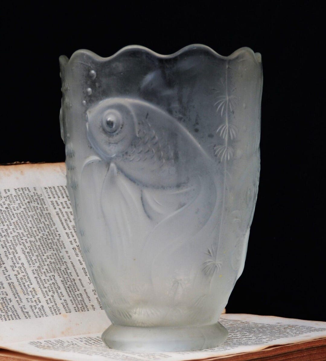 Art Deco Josef Inwald Barloc Satin Glass Fish - 13 Cm Tall - Etsy