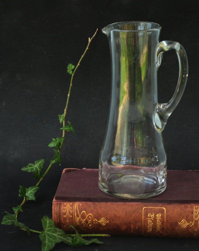 Blown Glass French Bistro Pitcher Art Nouveau Era Decanter 1 L - Etsy
