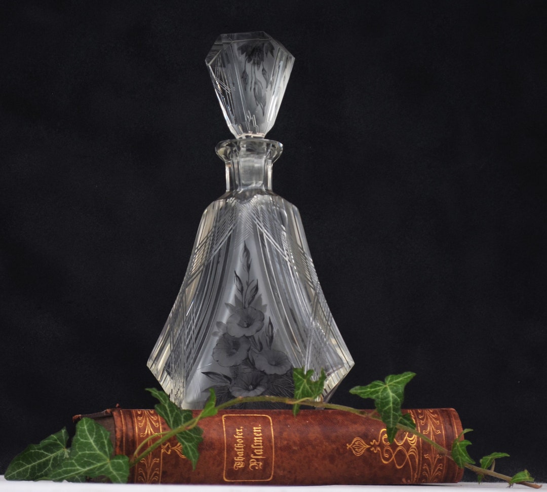 Art Deco Bohemian Czech Karl Palda Cut Glass Barware Decanter - Etsy