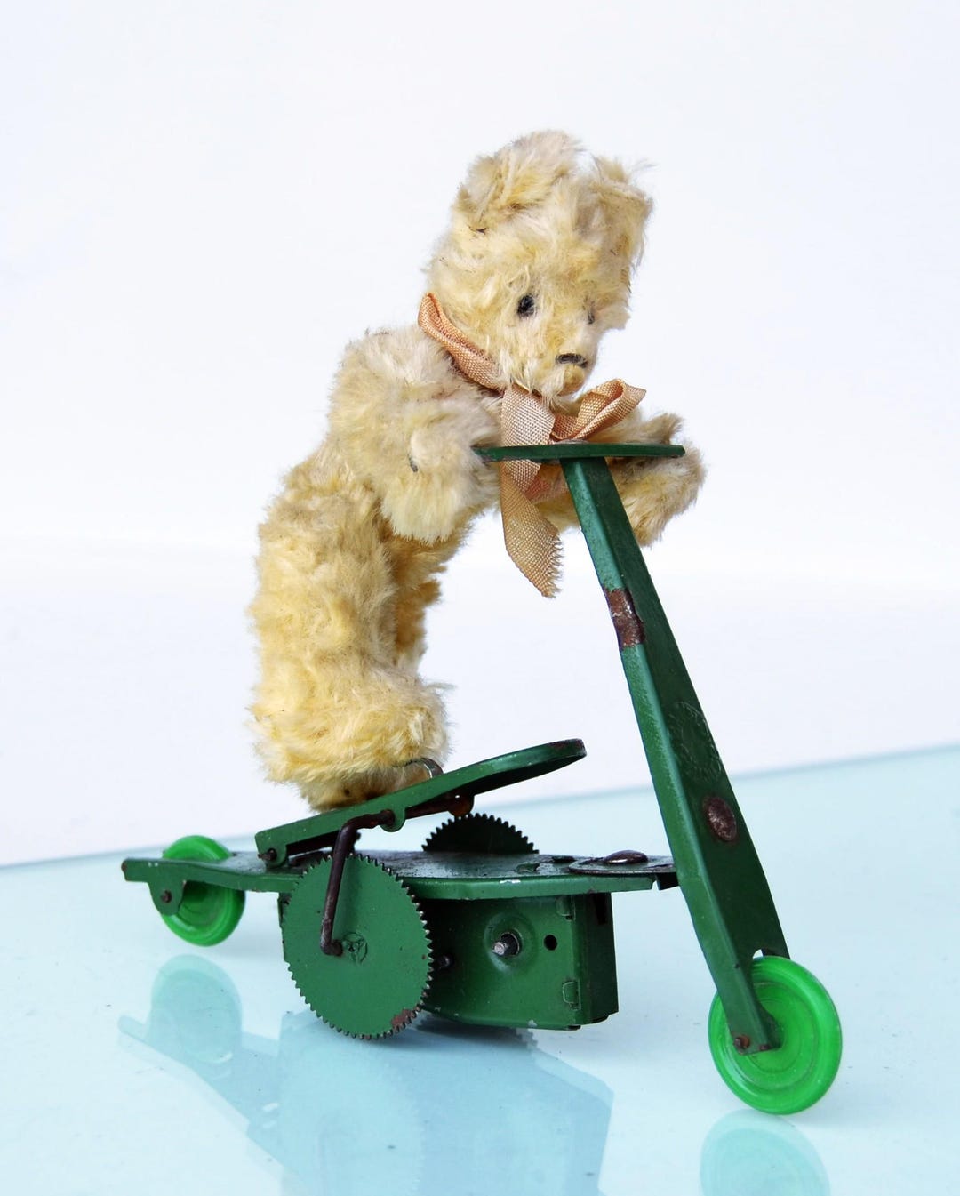 Antique Clokwork Toy by Wind-up Bear on Scooter - Etsy