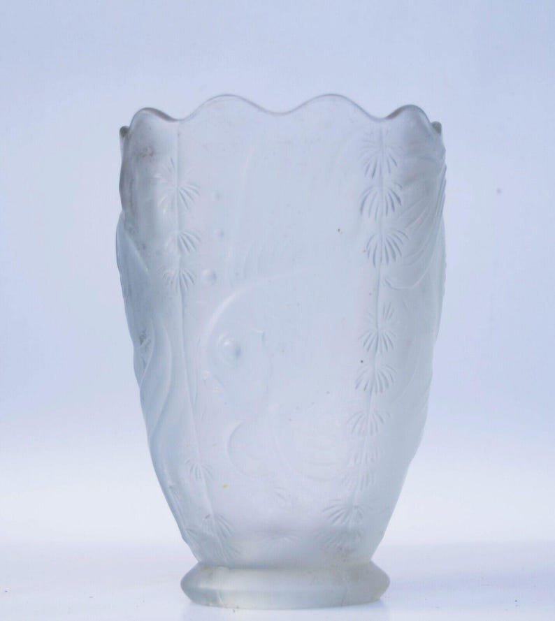 Art Deco Josef Inwald Barloc Satin Glass Fish - 13 Cm Tall - Etsy