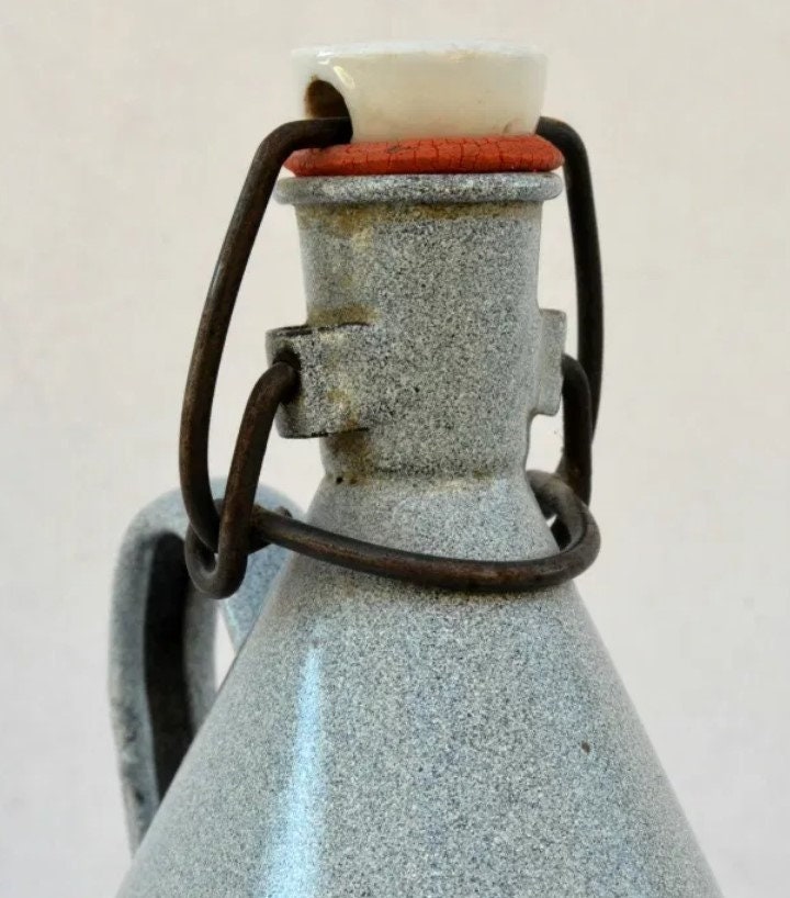 Antique Enamel Canteen Enamelware Flask for Water With Porcelain ...