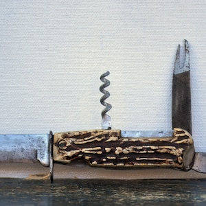 Decora Solingen Germany DBGM Fixed Blade Scout Knife Stag Handle, Multi ...