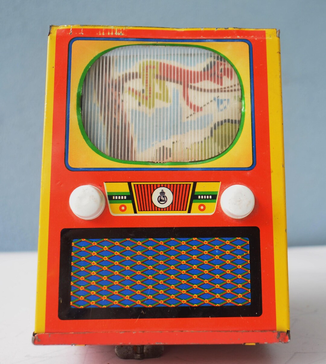 Vintage West Germany Tin Toy Television Slide Viewer Philipp Nidermeier ...