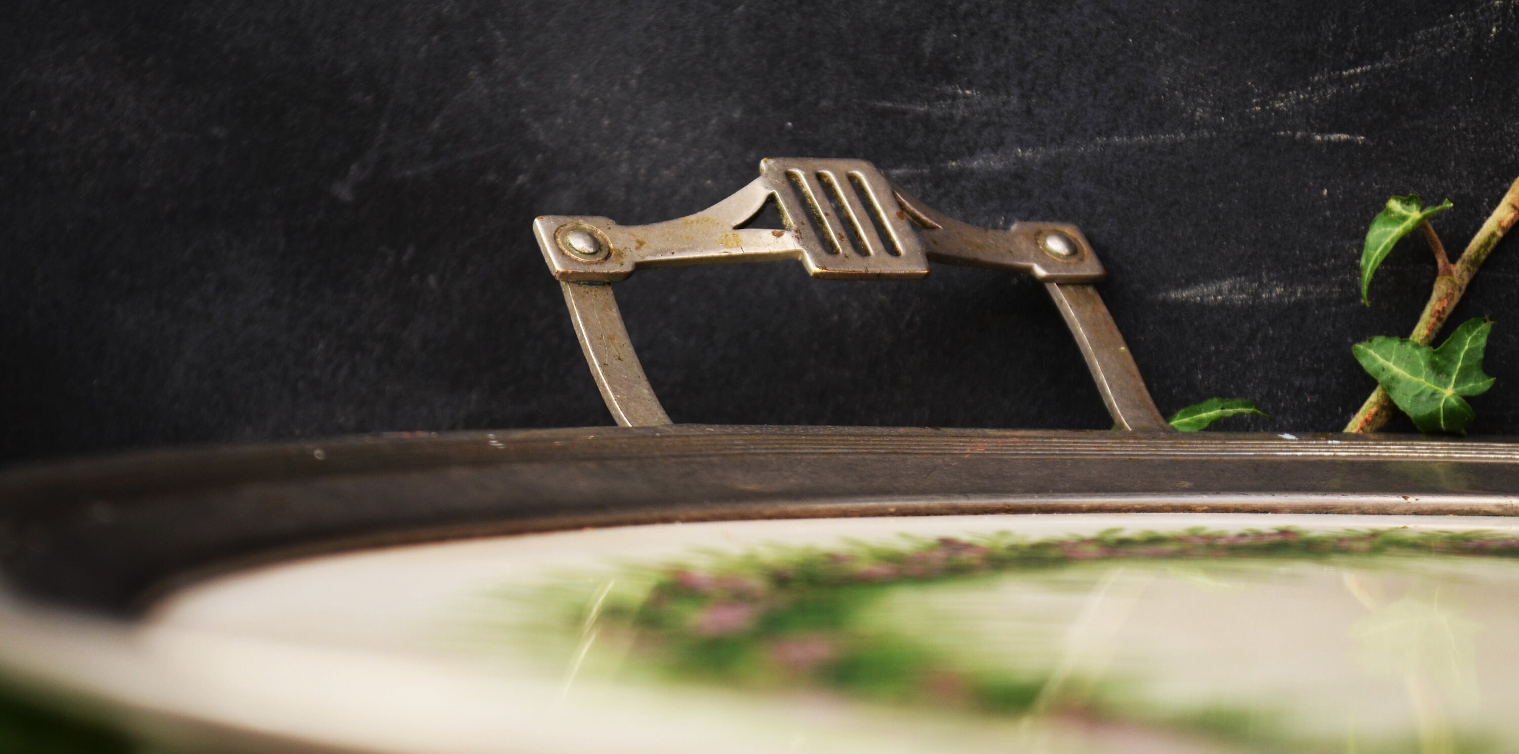 1900 WMF Jugendstil, Art Nouveau Ceramic and Chrome Plated Tray - Etsy