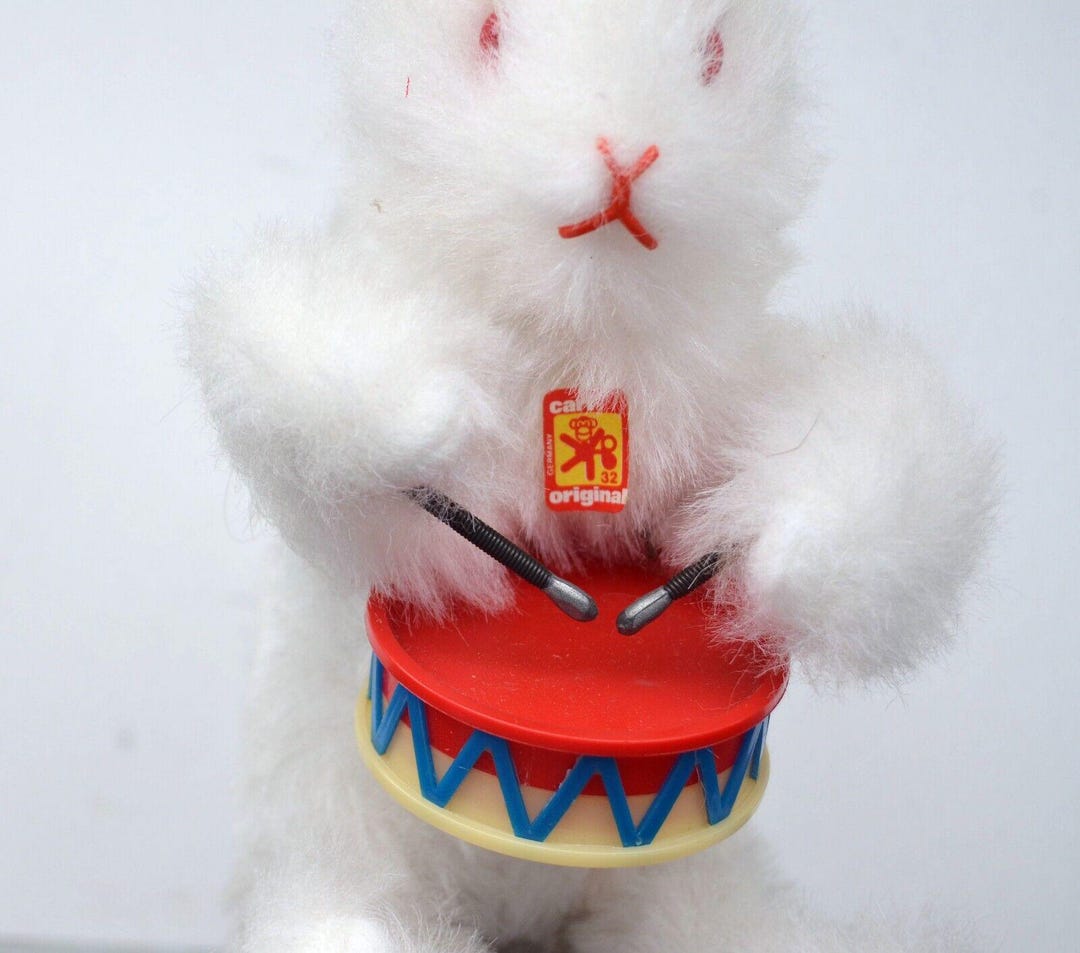 Stuffed Musician Rabbit Drummer Animal Circus Toy Animal by Carl Max - Etsy