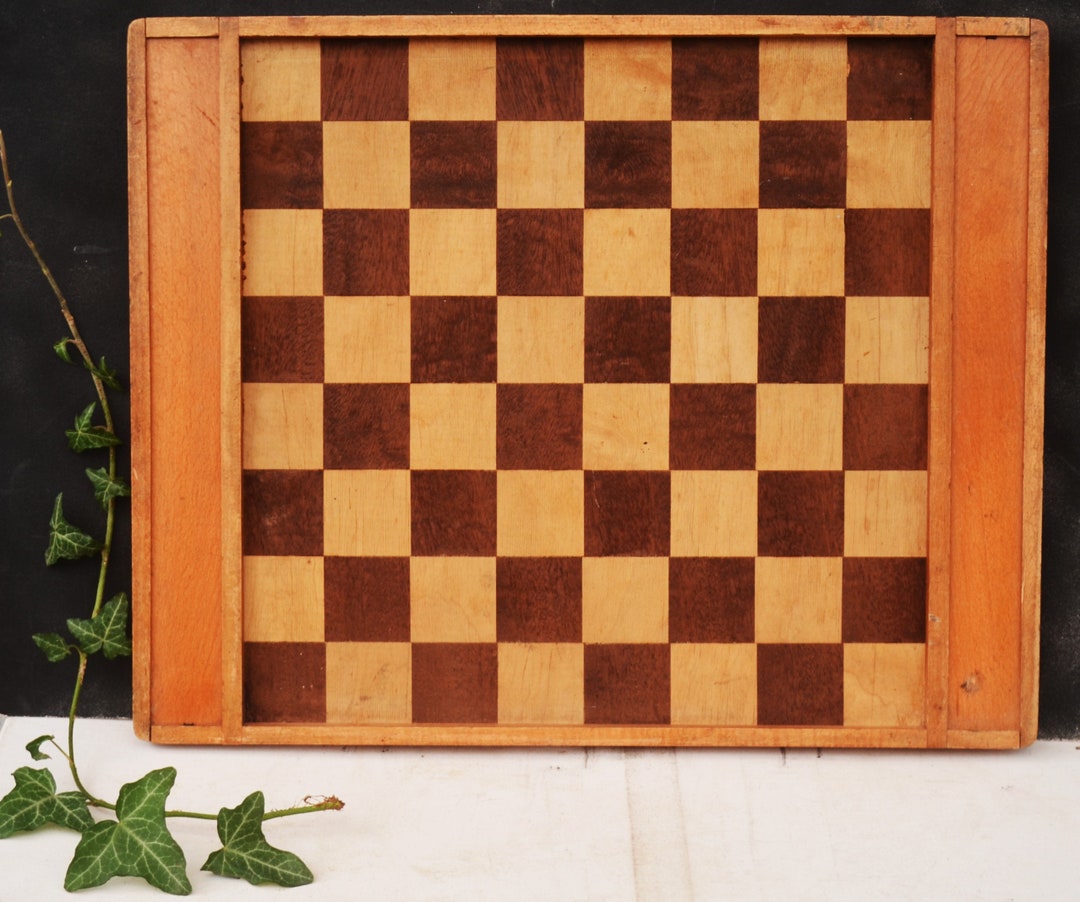 Antique 19th Century French Checkers Board Includes Wooden Checkers - Etsy