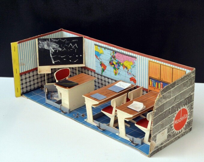 Old Modella School Class Dolls House Germany Dimensions: - at the Base ...