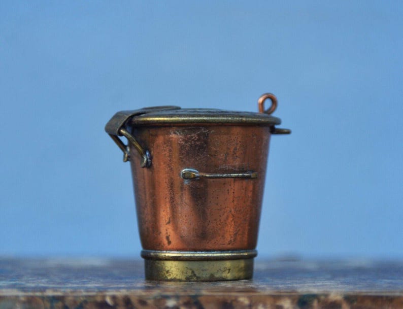 Copper Miniature Dutch Miniature Dustbin Copper Maarssen Bammens ...