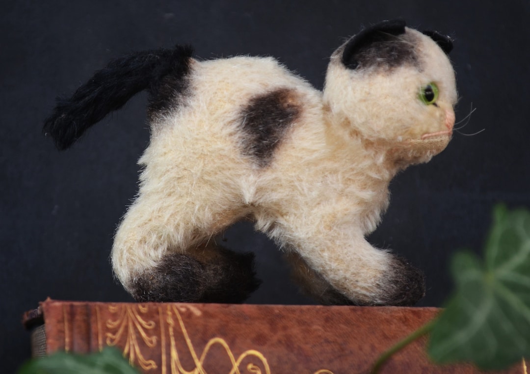 Antique Toy Mohairdawn's Gussy Cat Steiff With Button - Etsy