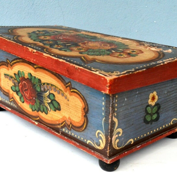 Folk Painted Box - Etsy