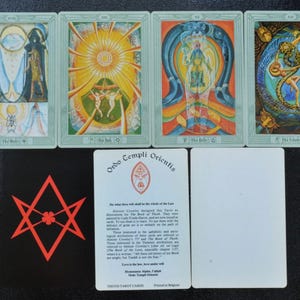 Vintage Cards Aleister Crowley Thoth Tarot Deck Illustrations by Lady ...