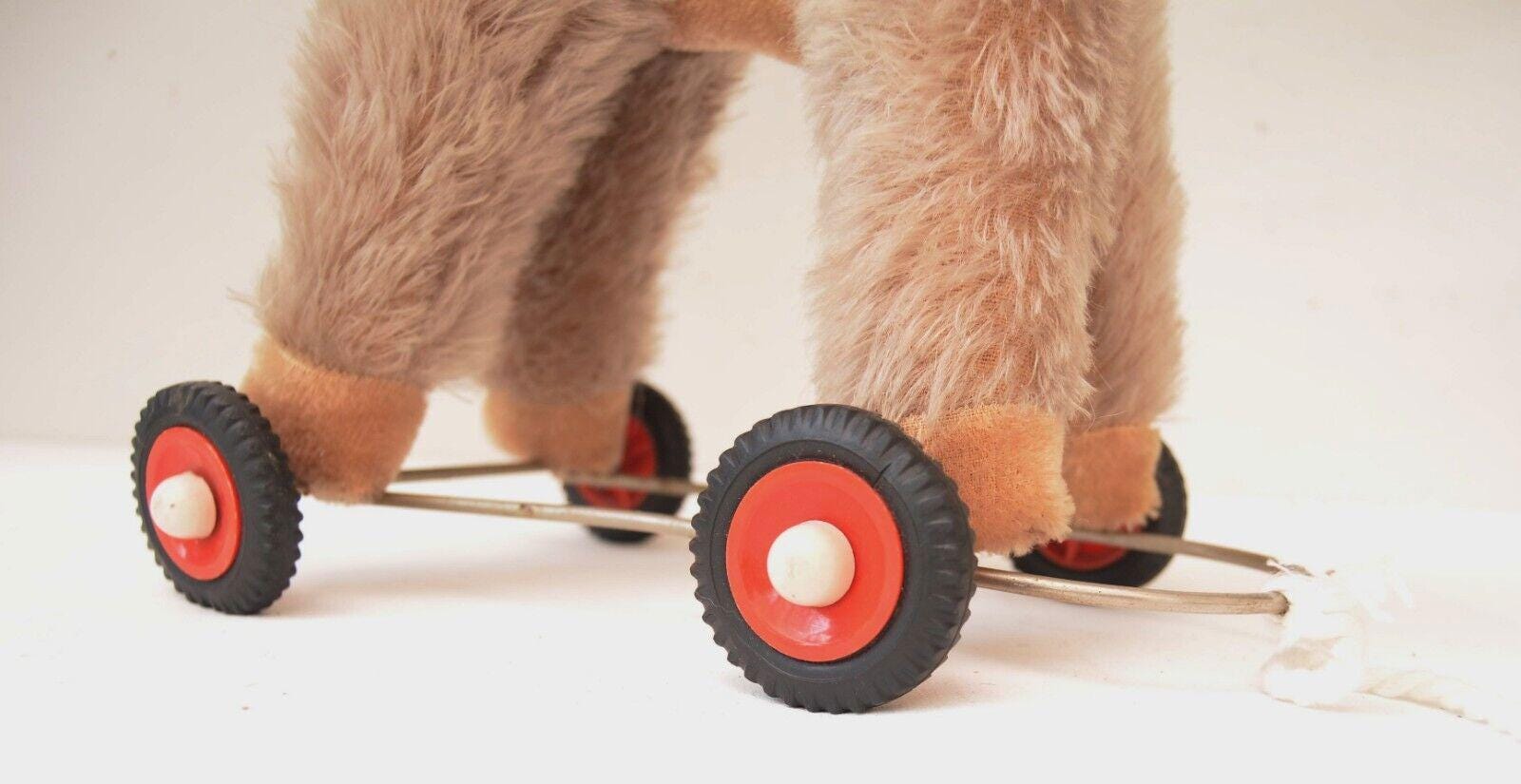 Vintage Toy Mohair Plush Hermann or Steiff Poodle on Wheels - Etsy