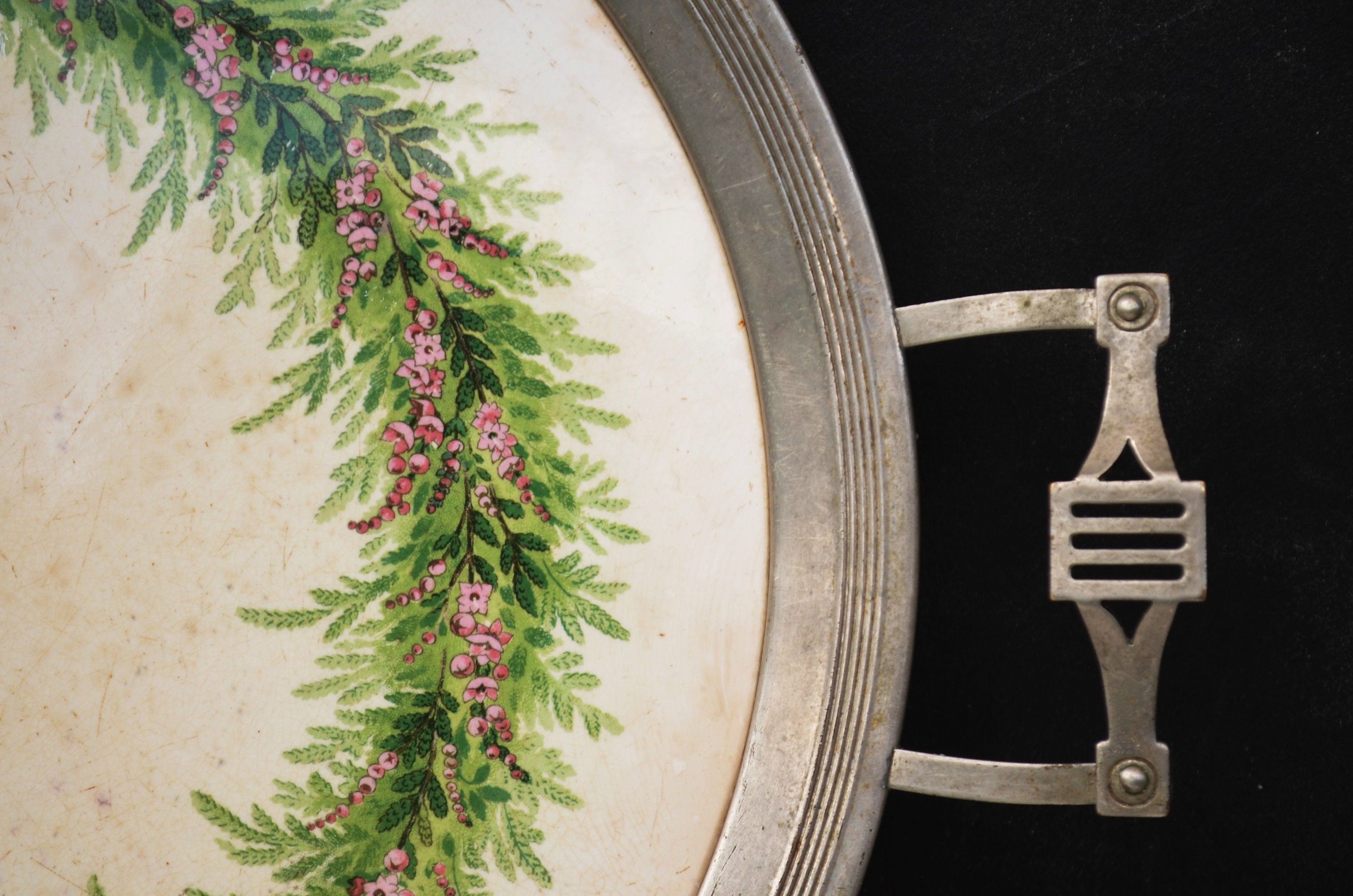 1900 WMF Jugendstil, Art Nouveau Ceramic and Chrome Plated Tray - Etsy