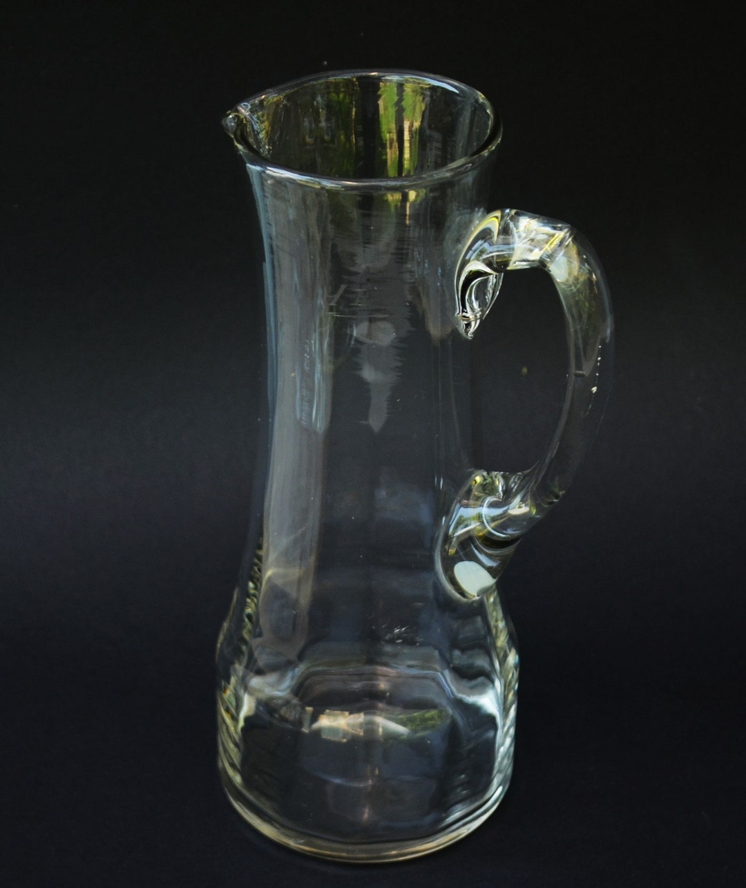 Blown Glass French Bistro Pitcher Art Nouveau Era Decanter 1 L - Etsy