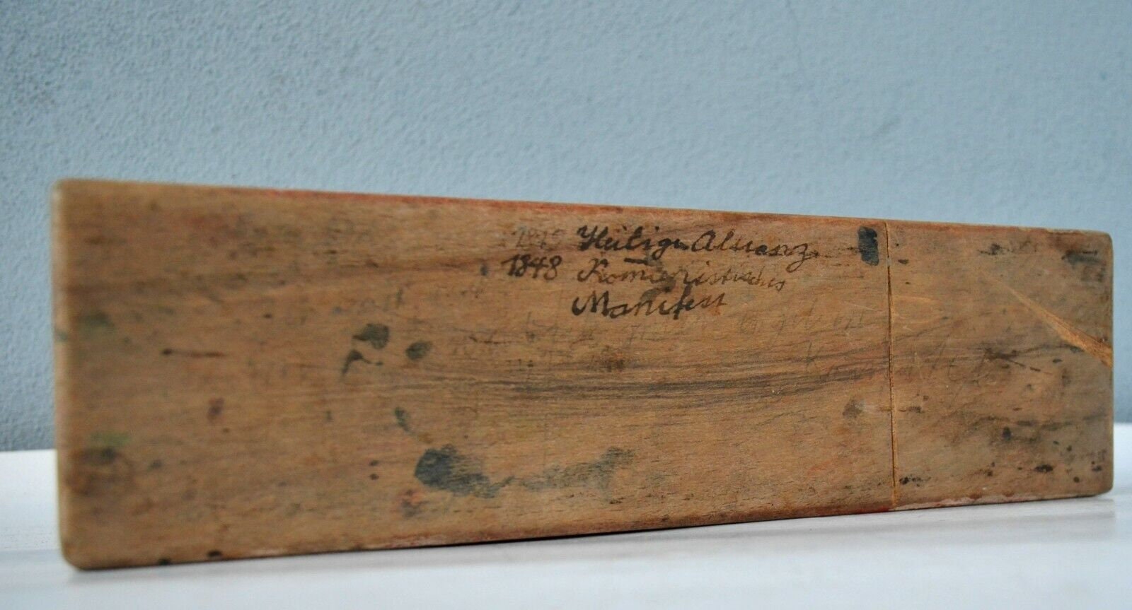 Vintage Wood School Red Pencil Box Painted - Etsy