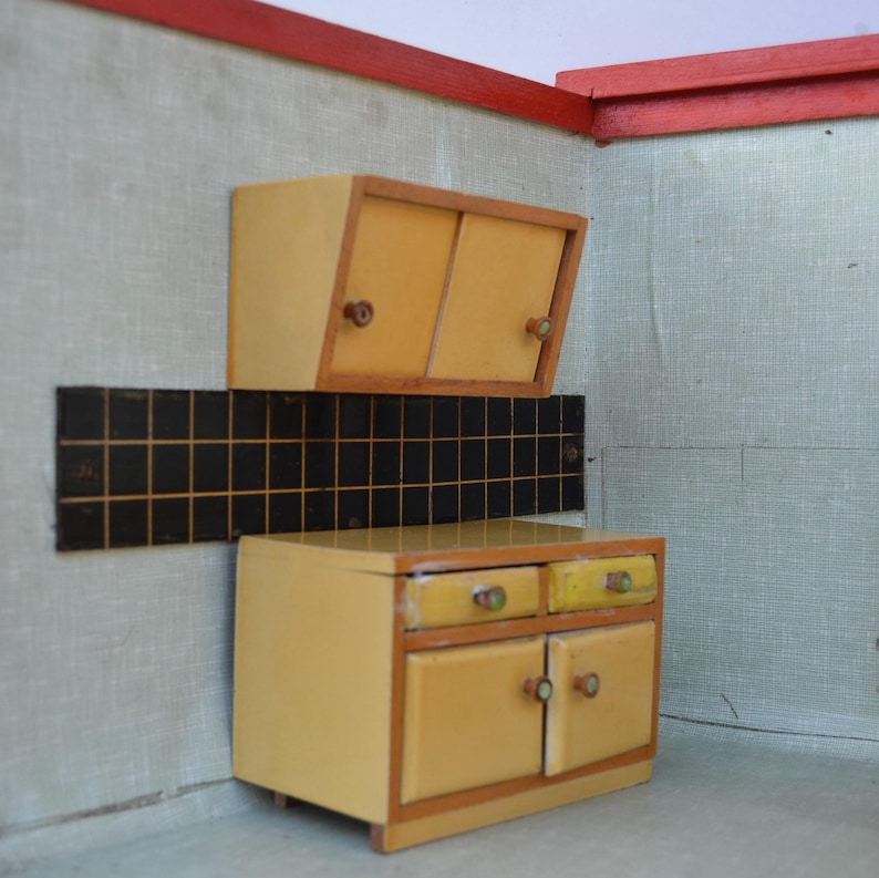 Linus Dahnert Kitchen Set for the Dolls' House in Art Deco Style ...