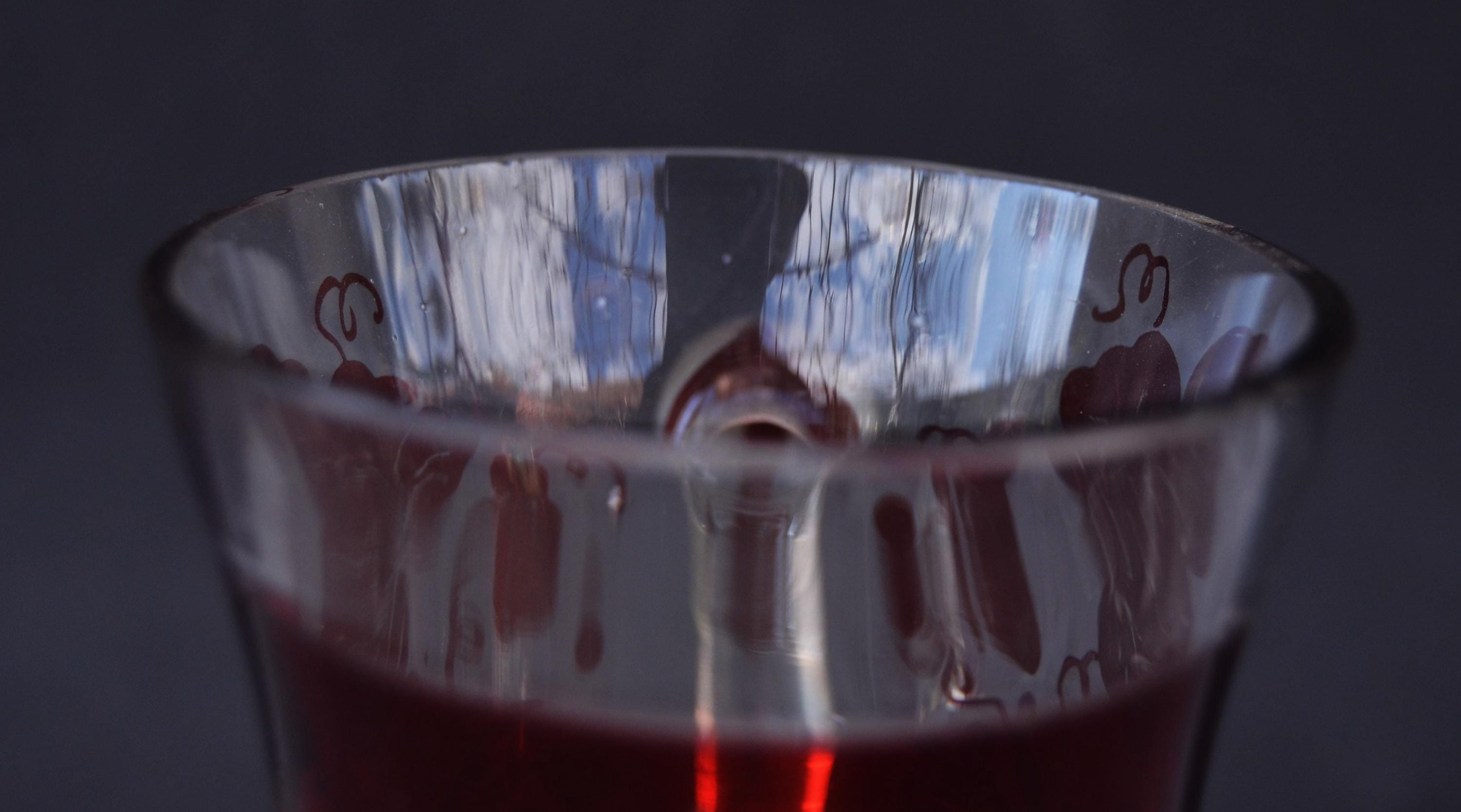 Antique Egermann Bohemian Ruby Red Cut Glass: Spa Souvenir Pavillon - Etsy