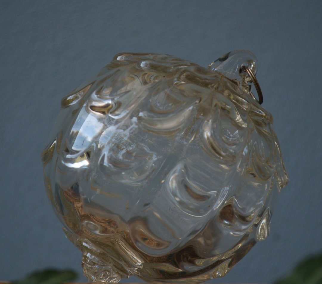 Hand Blown Heavy Crystal Milded Glass Christmas Ornament Kugel Globe ...