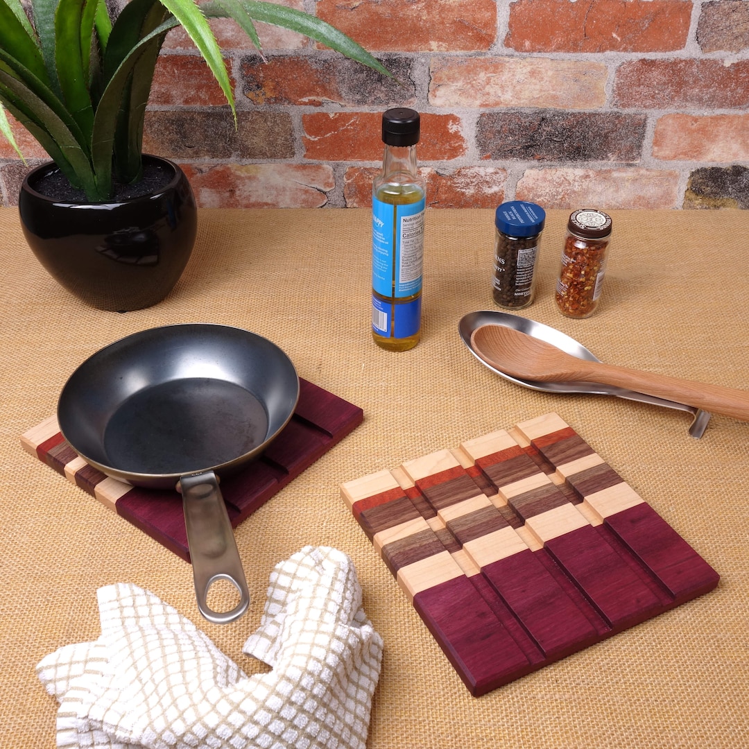 Wood Trivet / Trivets for Hot Dishes / Hot Pad / Purpleheart Wood - Etsy