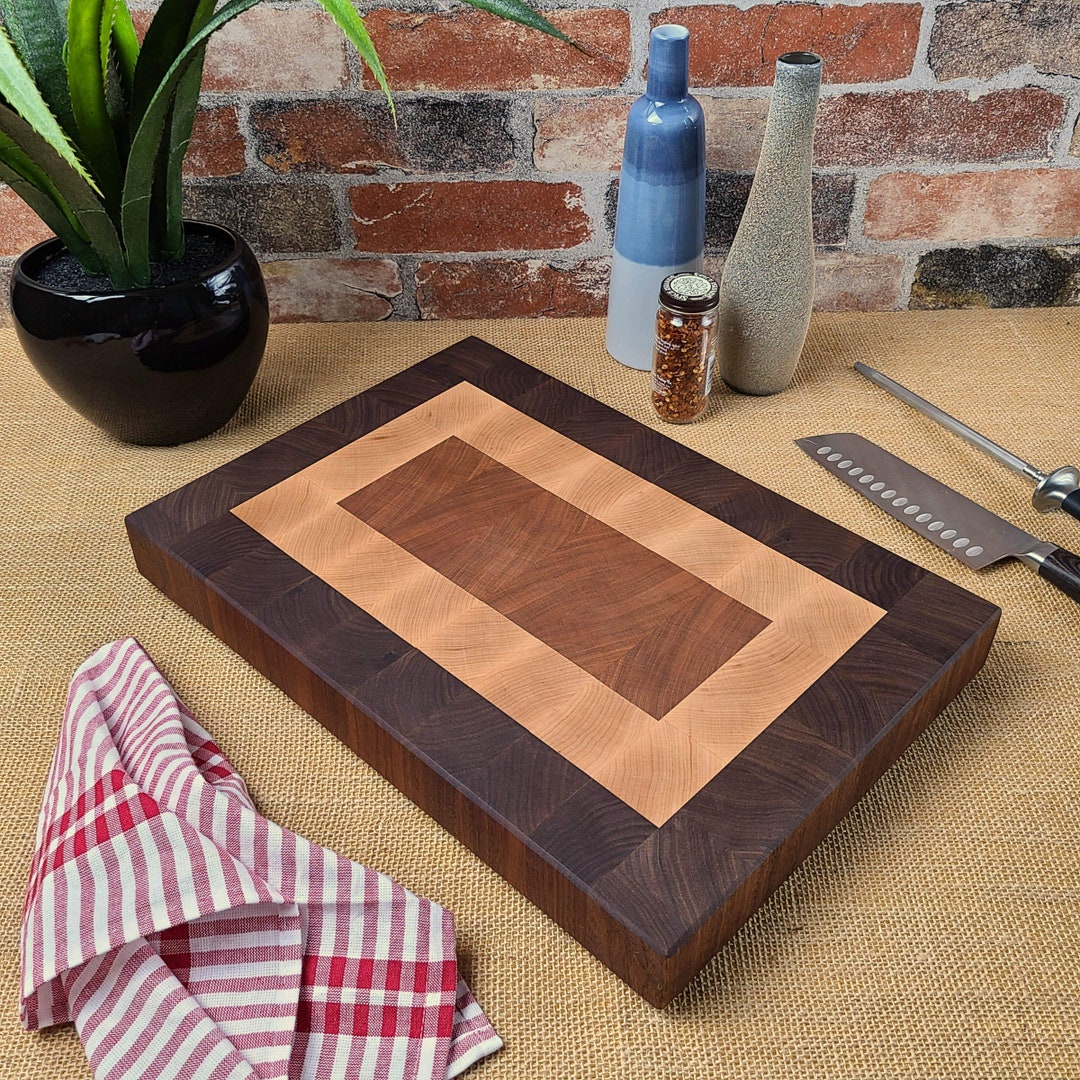 Pattern Cutting Board / End Grain / Maple Cherry Walnut / Handmade ...