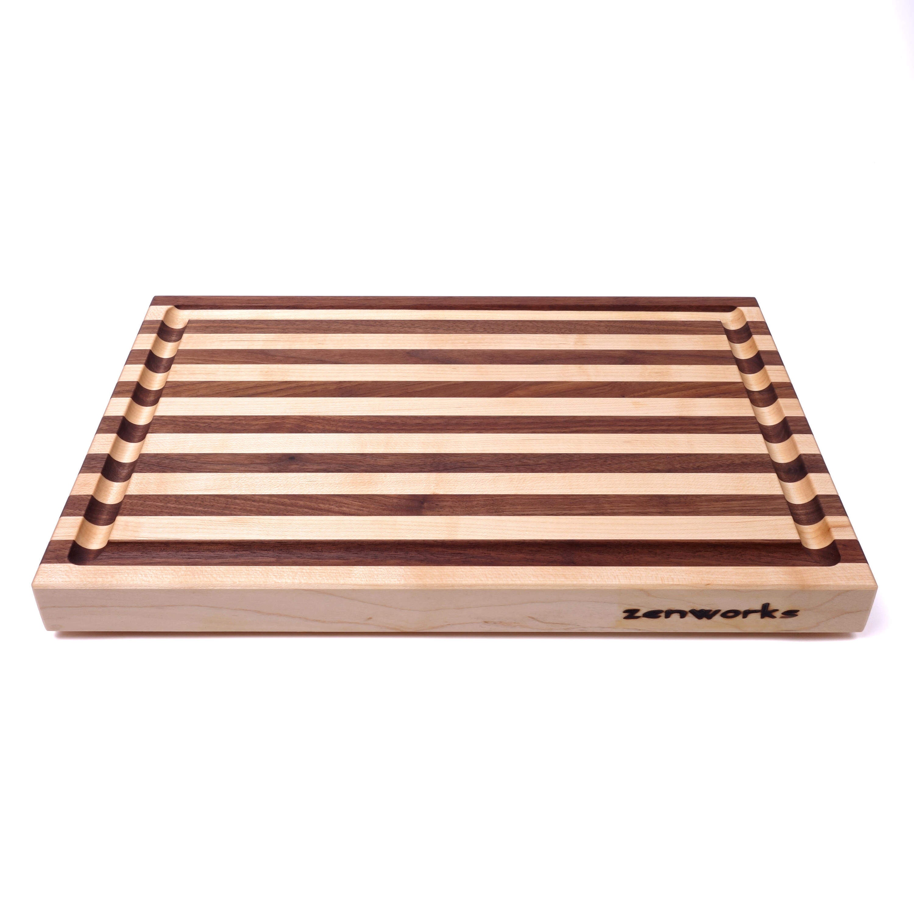 Edge Grain Cutting Board / Juice Groove / Maple and Walnut / Handmade ...