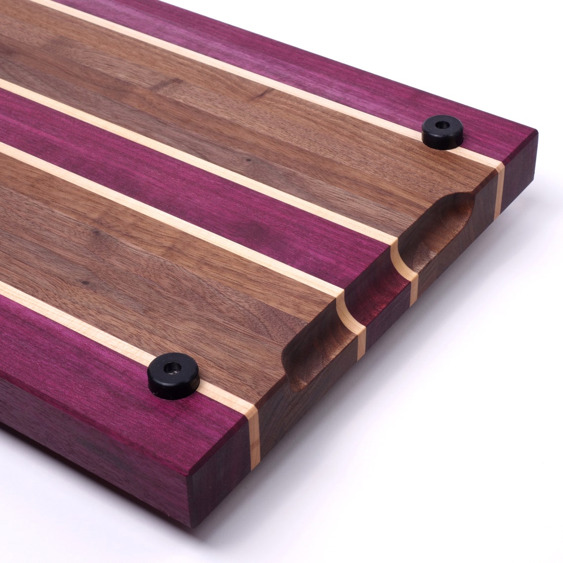 Pattern Cutting Board / Purpleheart Wood / Edge Grain / - Etsy