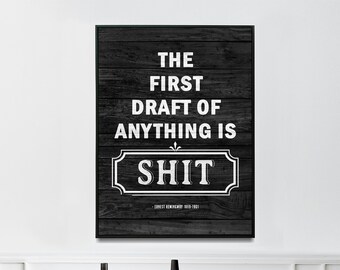 The First Draft Print - Etsy