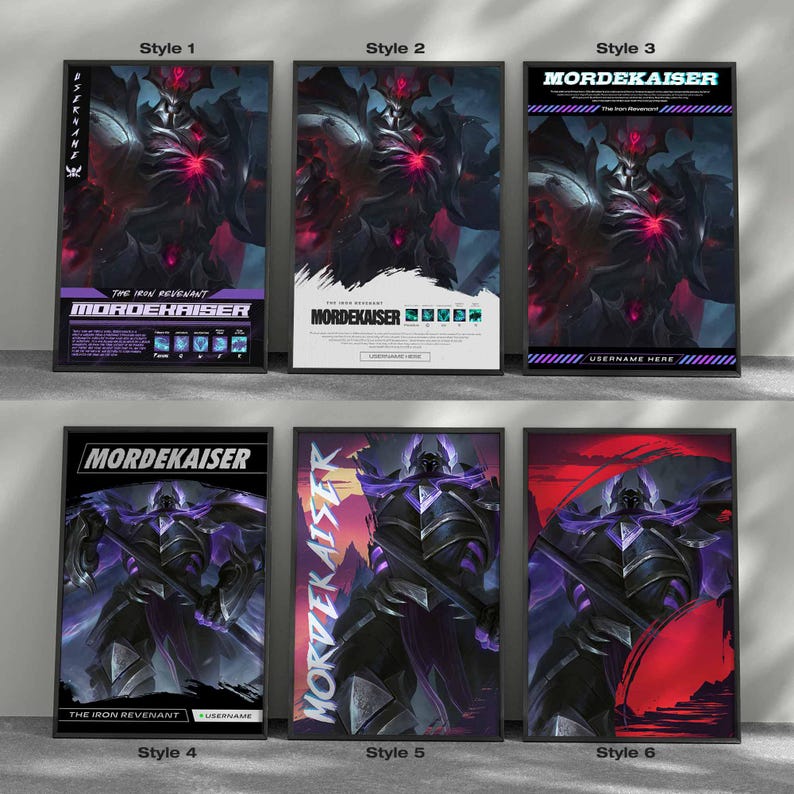 Mordekaiser Custom LOL Poster Wall Art | Add Username | Perfect Gamer ...