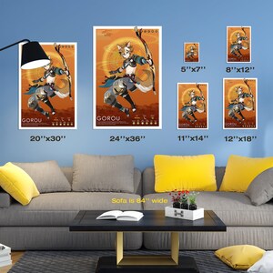 GOROU Genshin Impact Profile Poster Anime Poster Gaming Print Boyfriend ...