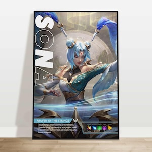 Sona | Custom League of Legends Poster | Personalize With Your Username ...