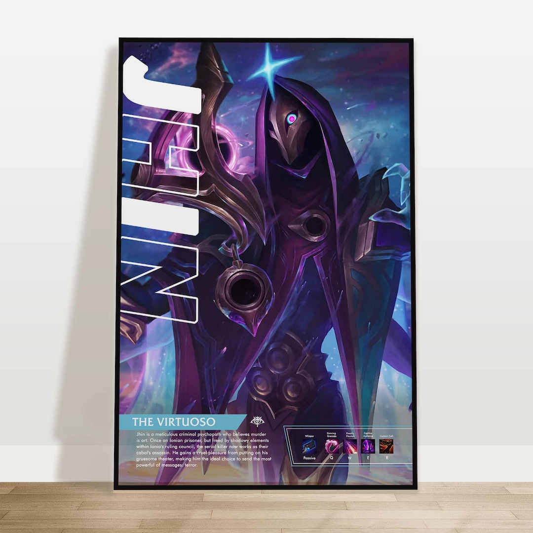 Jhin | Custom League of Legends Poster | Personalize With Your Username ...