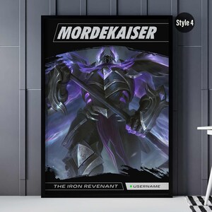 Mordekaiser Custom LOL Poster Wall Art | Add Username | Perfect Gamer ...