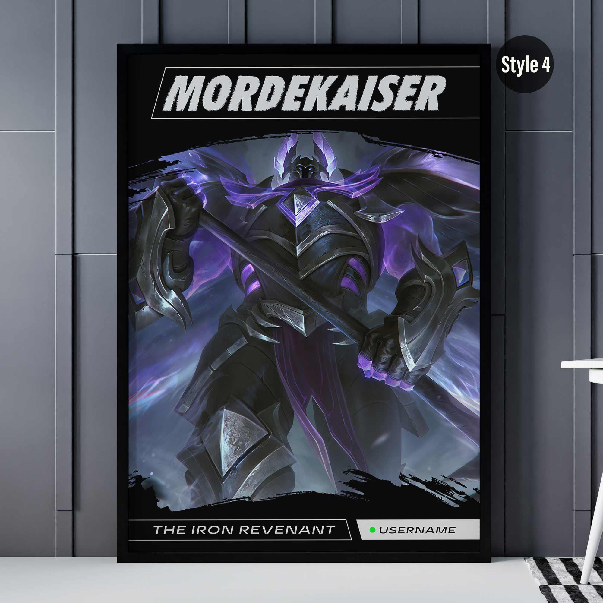 Mordekaiser Custom LOL Poster Wall Art | Add Username | Perfect Gamer ...