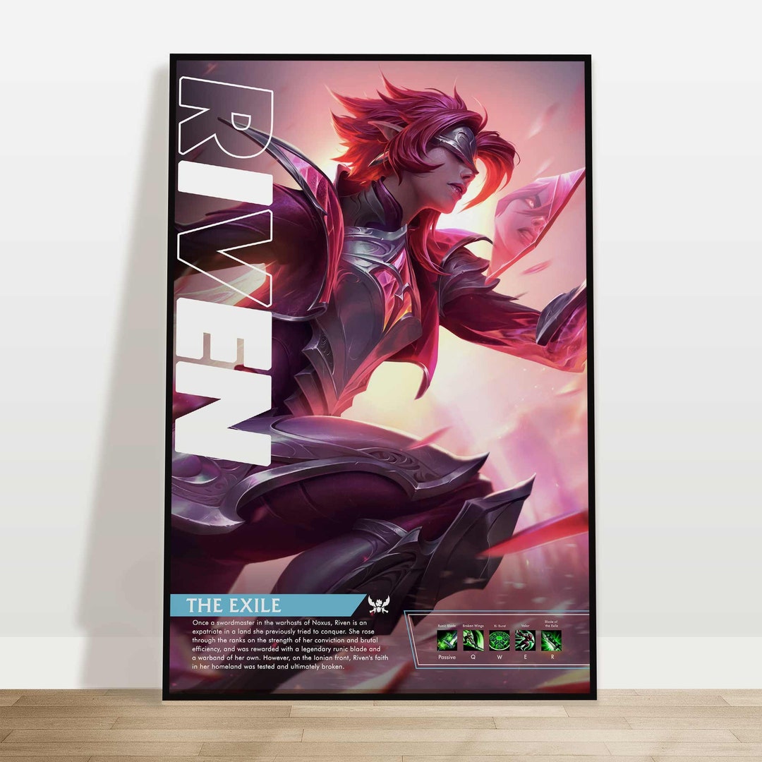 Riven | Custom League of Legends Poster | Personalize With Your ...