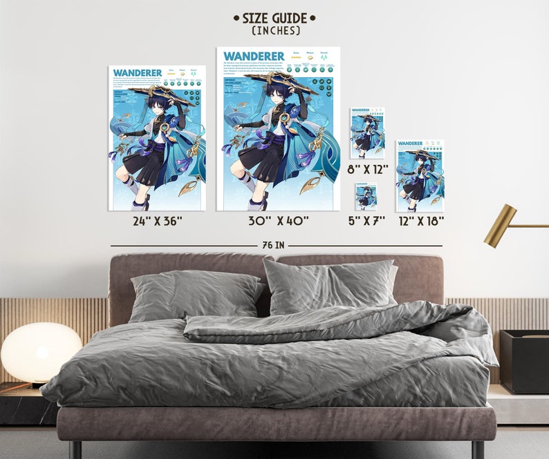 Wanderer Genshin Impact Gaming Poster Anime Poster - Etsy