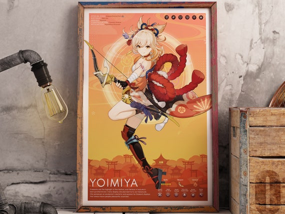 YOIMIYA Genshin Impact Profile Poster Anime Poster - Etsy