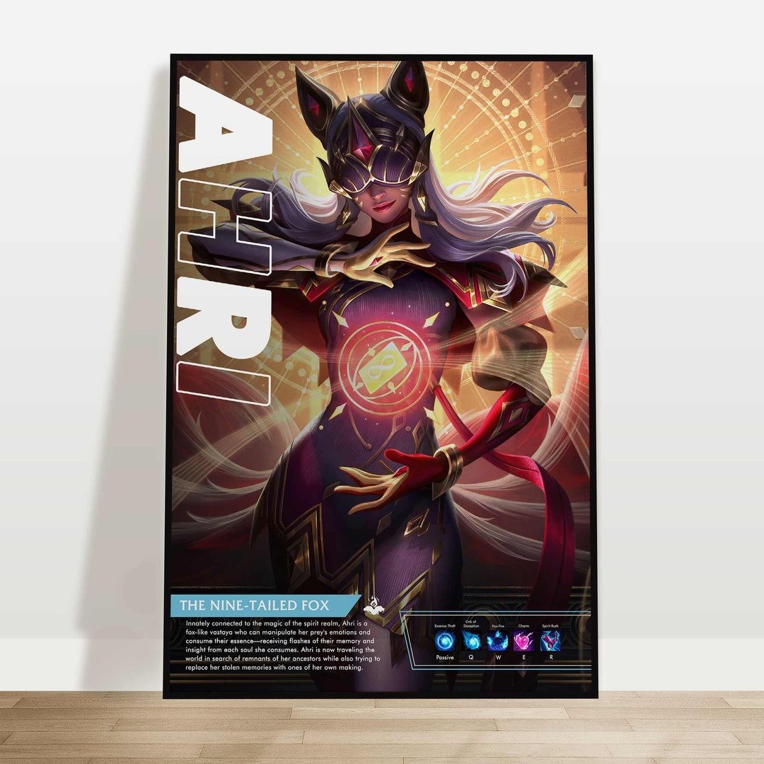 Ahri | Custom League of Legends Poster | Personalize With Your Username ...