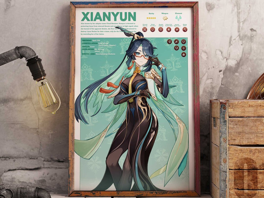 XIANYUN | Genshin Impact Gaming Poster | Anime Poster | Gaming Print ...