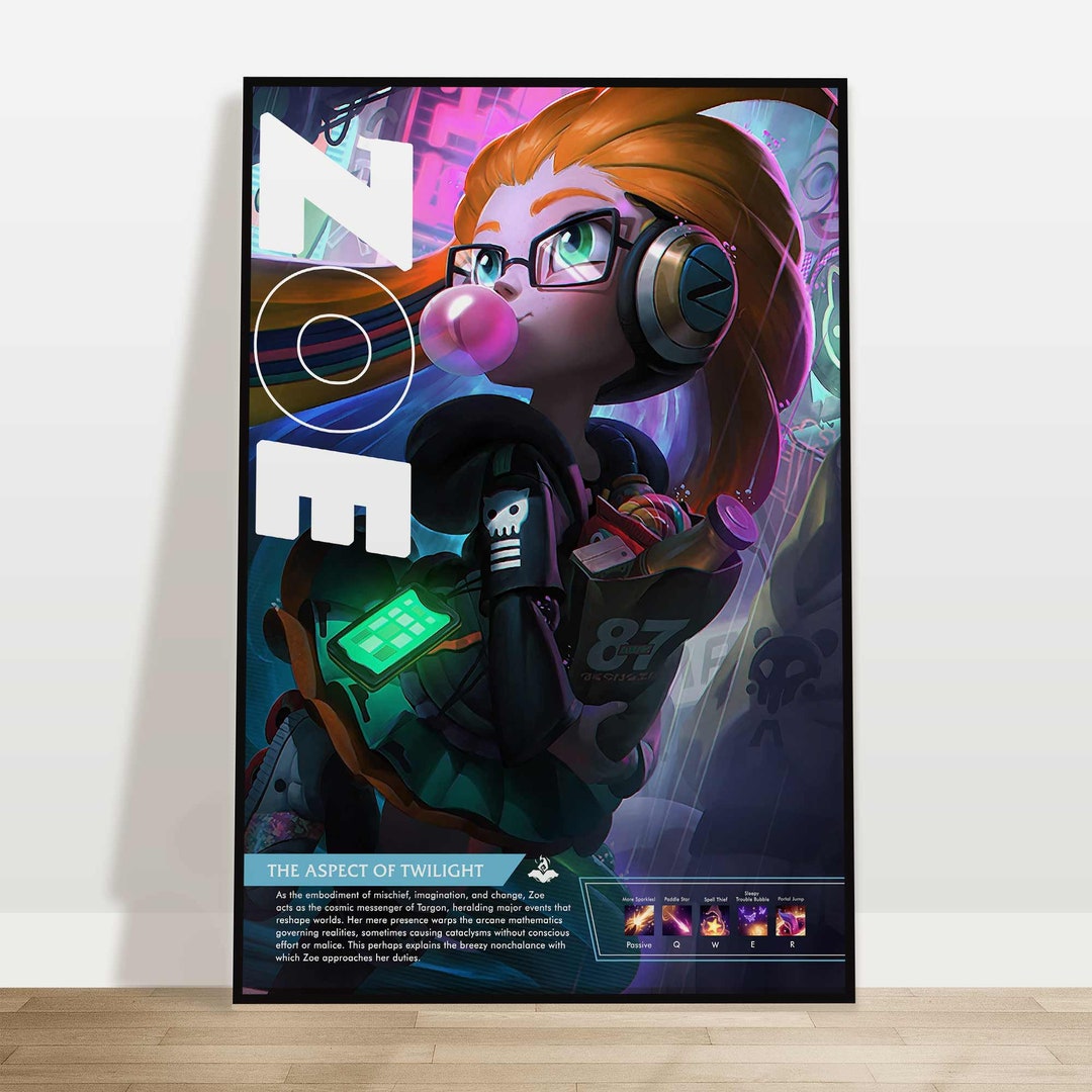 Zoe | Custom League of Legends Poster | Personalize With Your Username ...