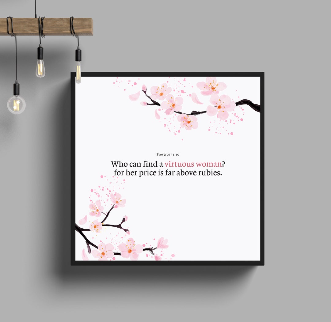 Virtuous Woman | Bible Verse | Jesus Quote | Religious Gift | Christian ...