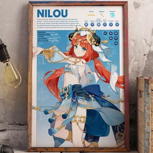 Nilou | Genshin Impact Gaming Poster | Anime Poster | Gaming Print ...