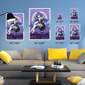 Layla | Genshin Impact Profile Poster | Anime Poster | Gaming Print ...