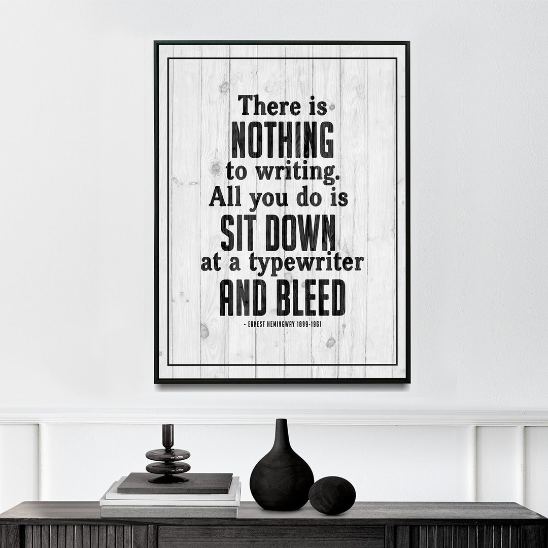 There is Nothing to Writing | Vintage Poem Print | Poster | Poetry ...