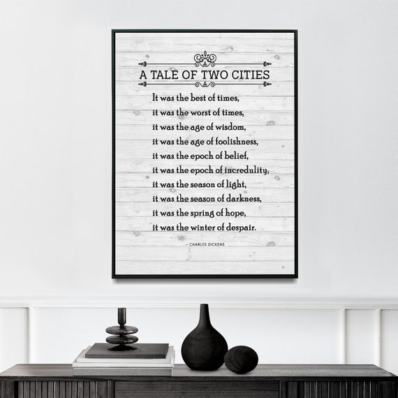 A Tale of Two Cities Vintage Poem Print Poster Poetry - Etsy